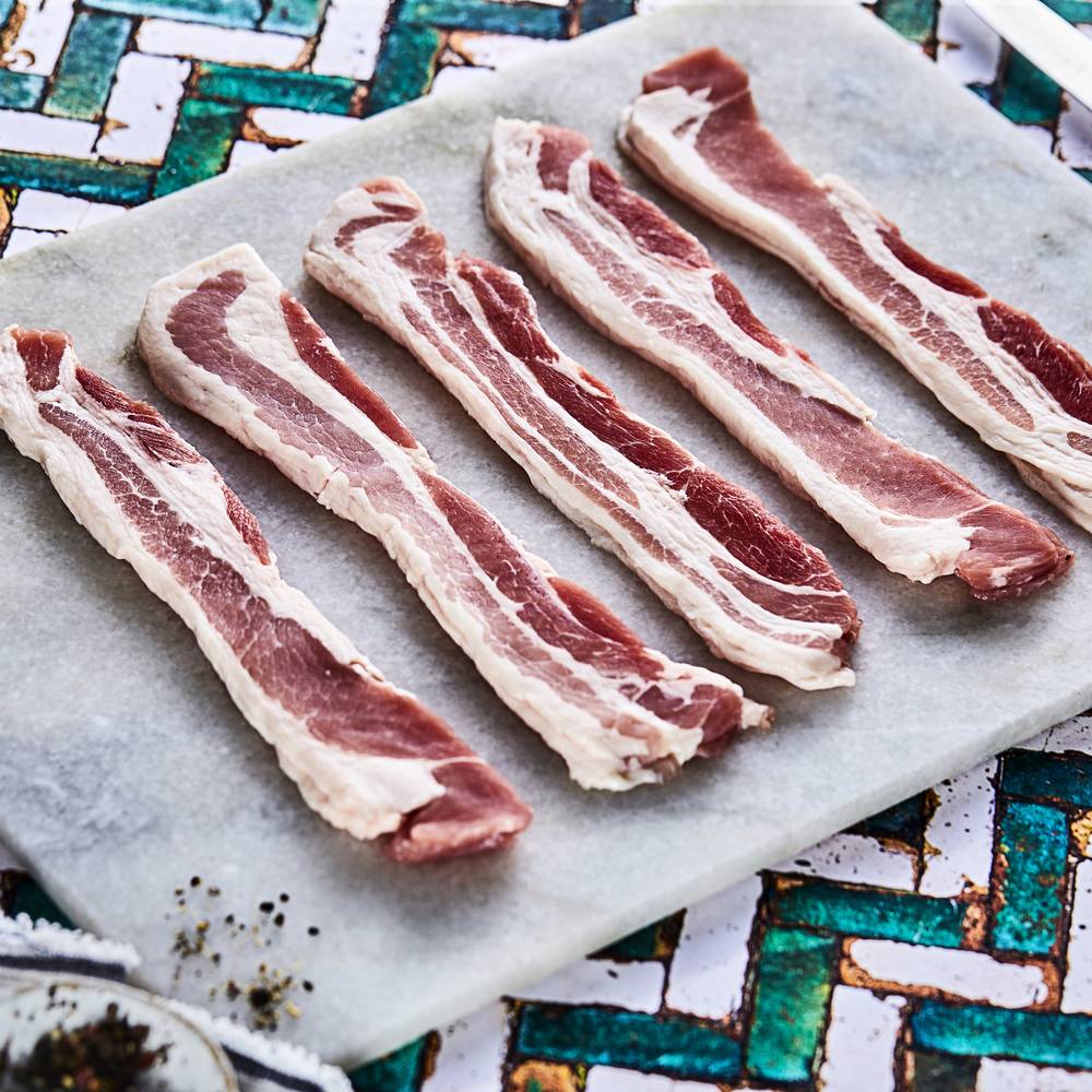 Chefs' Selections Unsmoked Rindless Streaky Bacon (4 x 2.27kg) - Caterforce